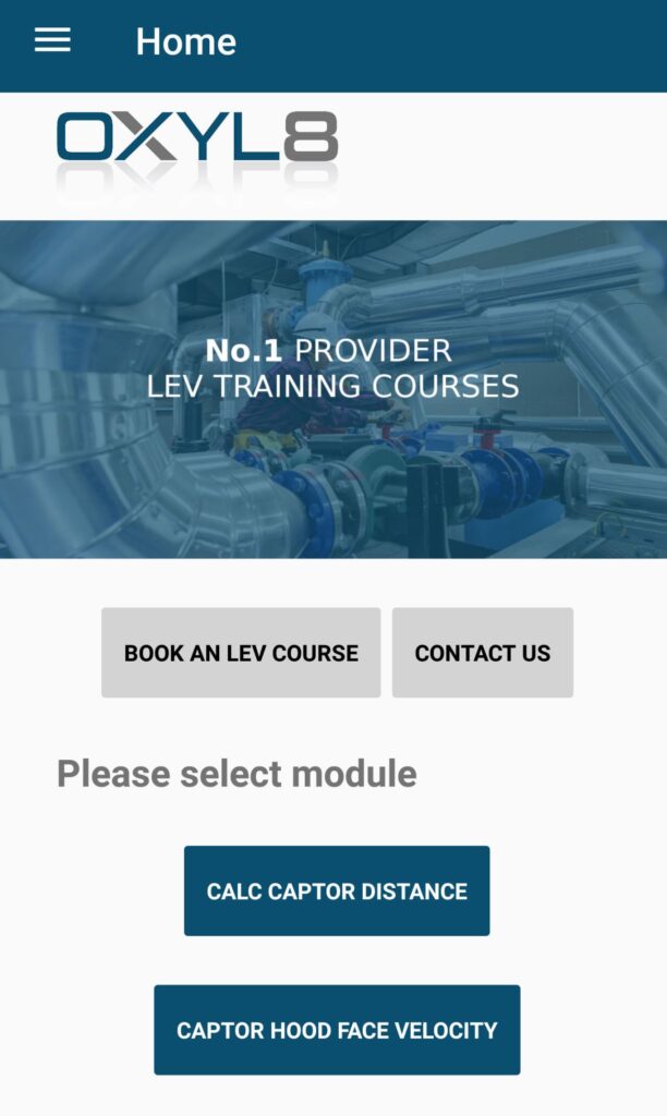 OXYL8 LEV Captor Hood App - OXYL8